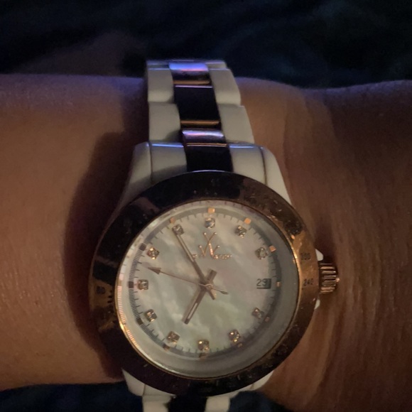 ToyWatch | Accessories | Toywatch Plasteramic White Rose Gold Ladies ...